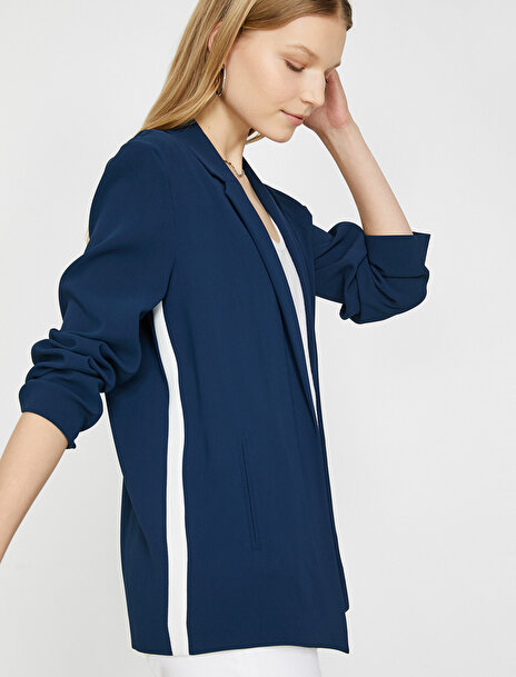 Koton Kadın Şerit Detaylı Ceket