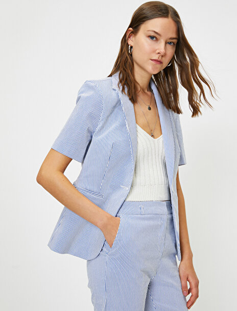 Koton Kadın Kısa Kollu Blazer Ceket Koton Kadın Kısa Kollu Blazer Ceket