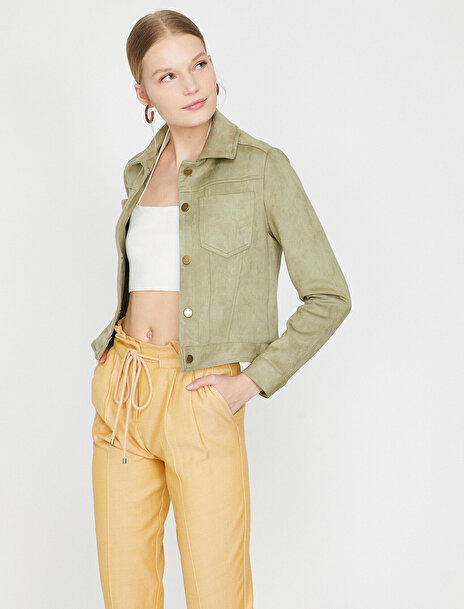 Koton Kadın Süet Görünümlü Mont