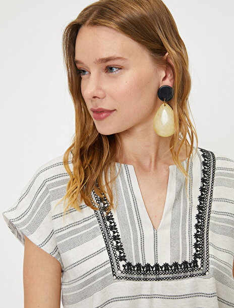 Koton Kadın İşlemeli Bluz