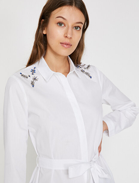 Koton Kadın İşlemeli Gömlek