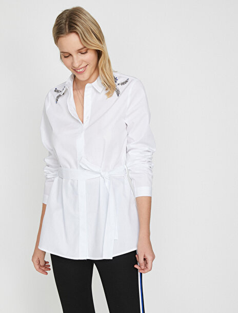Koton Kadın İşlemeli Gömlek