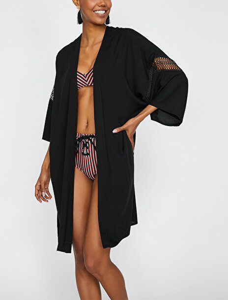 Koton Kadın Kol Detaylı Kimono Koton Kadın Kol Detaylı Kimono