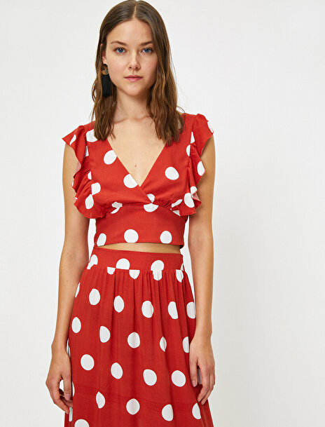 Koton Kadın Puantiyeli Bustier