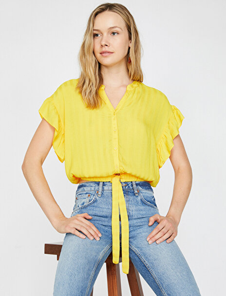 Koton Kadın Volan Detaylı Bluz