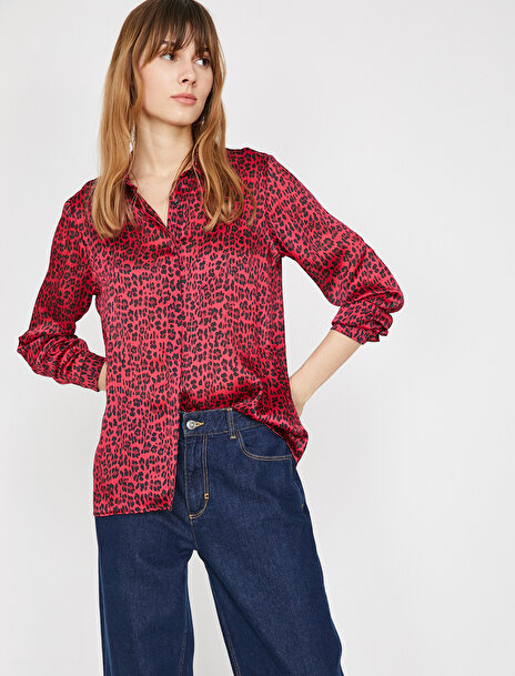 Koton Kadın Leopar Desenli Gömlek