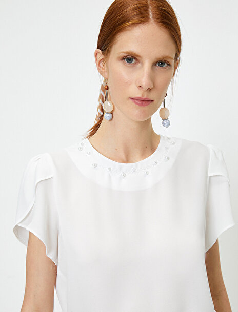 Koton Kadın Boncuk Detaylı Bluz