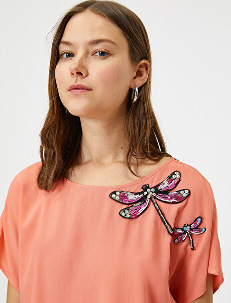 Koton Kadın İşlemeli Bluz