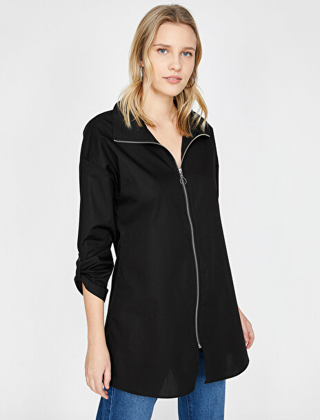 Koton Kadın Fermuar Detaylı Tunik