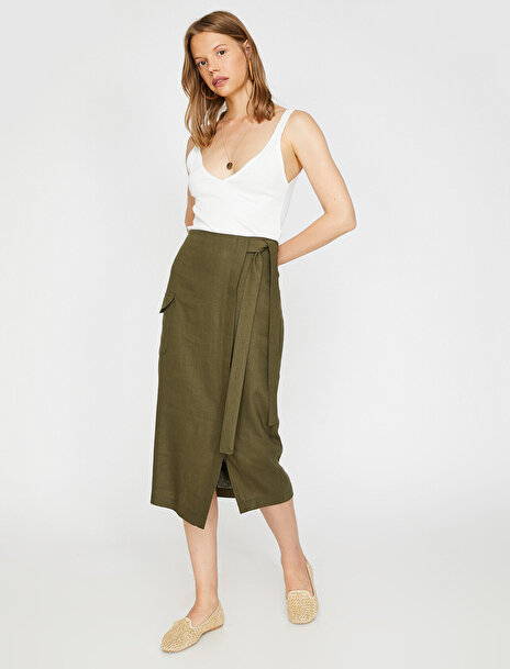 Koton Kadın Beli Bağlamalı Etek