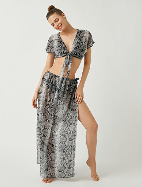 Koton Kadın Yılan Derisi Desenli Etek