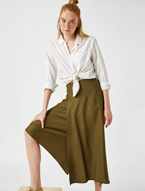 Koton Kadın Drapeli Midi Etek Koton Kadın Drapeli Midi Etek