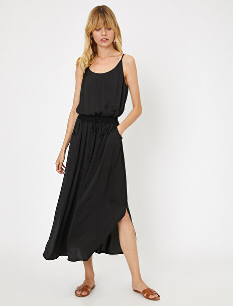 Koton Kadın Saten İnce Askılı Elbise