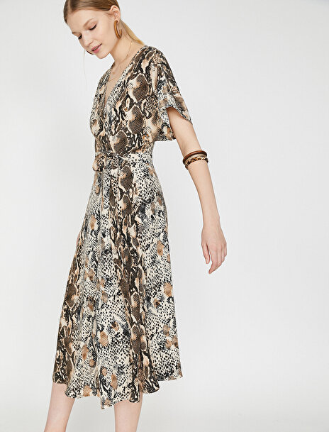 Koton Kadın Yılan Derisi Desenli Elbise
