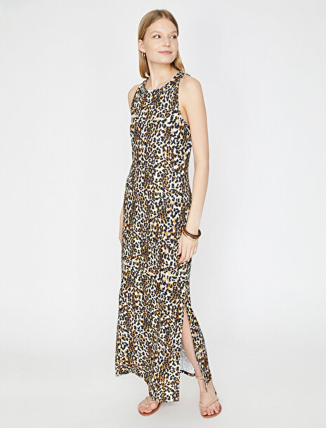 Koton Kadın Leopar Desenli Elbise