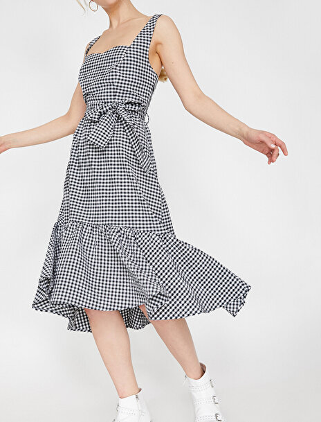 Koton Kadın Kareli Elbise