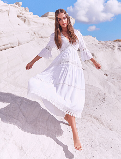 Koton Kadın The Summer White Dress – Beyaz Yaz Elbisesi Koton Kadın The Summer White Dress – Beyaz Yaz Elbisesi