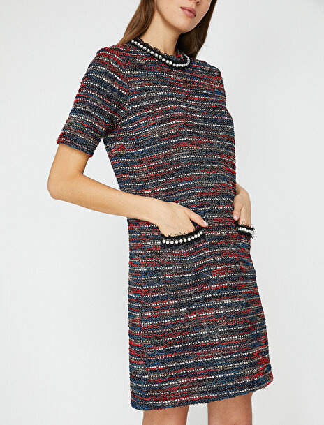 Koton Kadın İnci Detaylı Elbise Koton Kadın İnci Detaylı Elbise