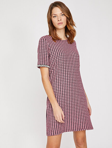 Koton Kadın Kareli Elbise