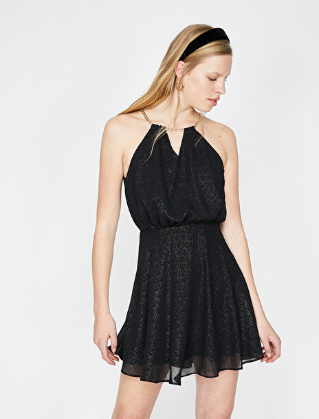 Koton Kadın Yaka Detaylı Elbise Abiye