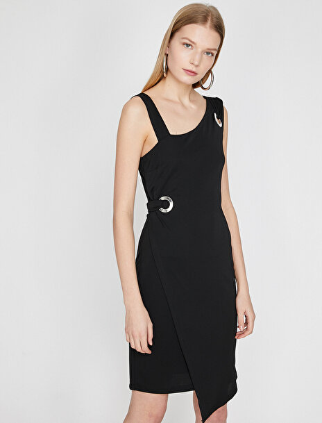 Koton Kadın Kuş Gözü Detaylı Elbise Abiye