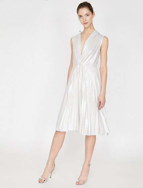 Koton Kadın V Yaka Elbise Abiye