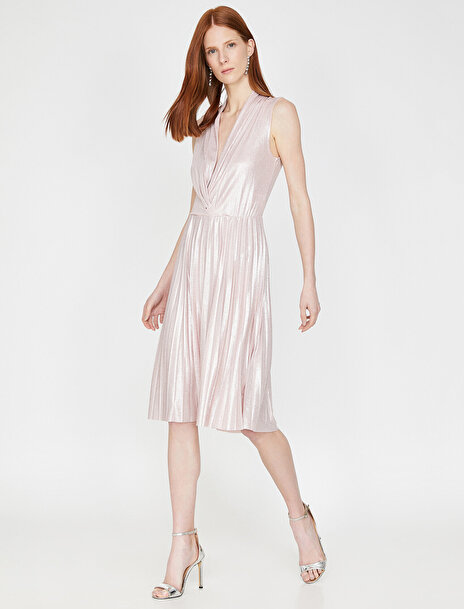 Koton Kadın V Yaka Elbise Abiye