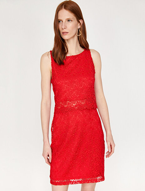 Koton Kadın Dantel Detaylı Elbise Abiye Koton Kadın Dantel Detaylı Elbise Abiye