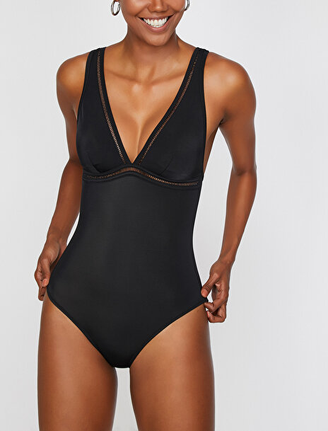 Koton Kadın Dantel Detaylı Mayo