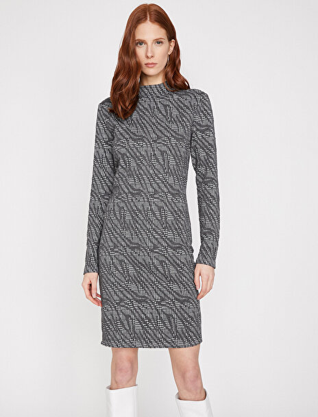 Koton Kadın Kareli Elbise