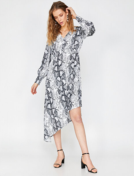 Koton Kadın Yılan Derisi Desenli Elbise