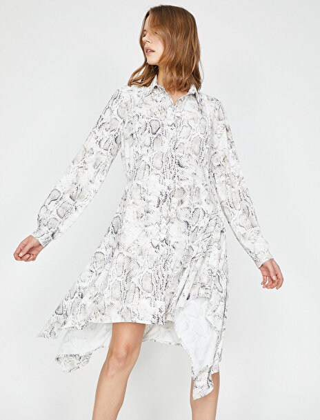 Koton Kadın Yılan Derisi Desenli Elbise