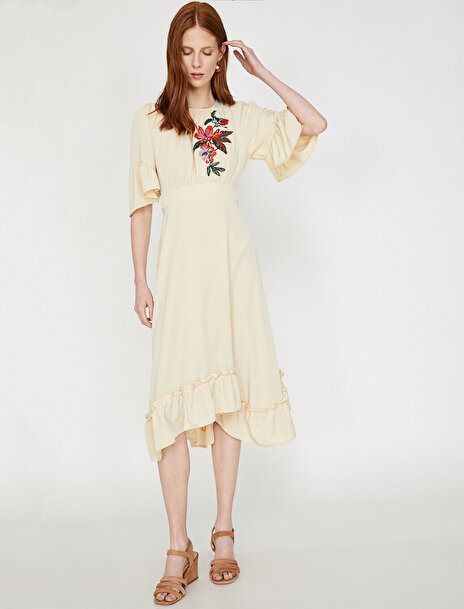 Koton Kadın İşlemeli Elbise