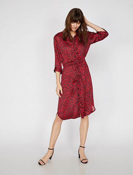 Koton Kadın Leopar Desenli Elbise