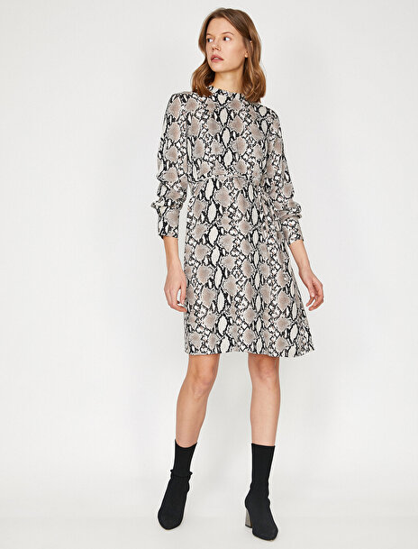 Koton Kadın Yılan Derisi Desenli Elbise