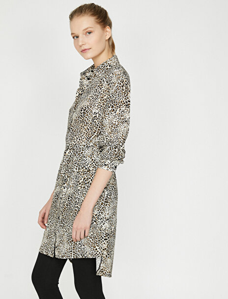 Koton Kadın Leopar Desenli Elbise