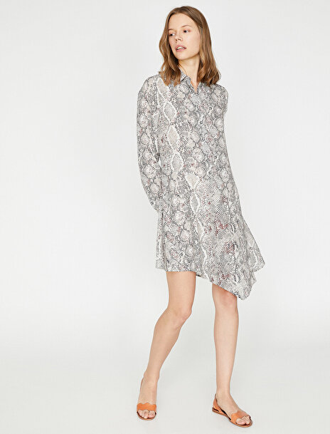 Koton Kadın Yılan Derisi Desenli Elbise