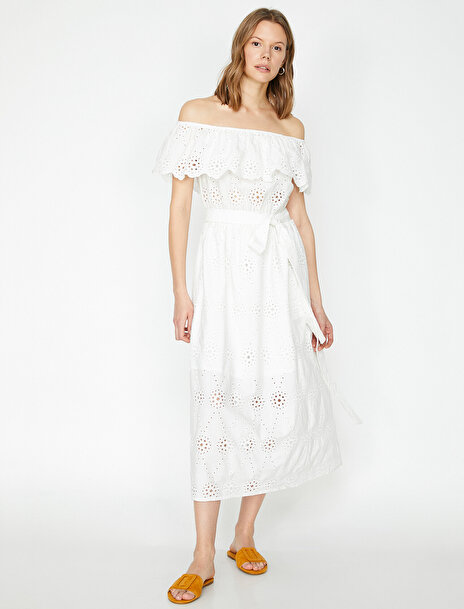 Koton Kadın The Summer White Dress – Beyaz Yaz Elbisesi Koton Kadın The Summer White Dress – Beyaz Yaz Elbisesi