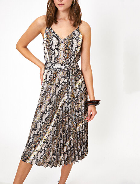 Koton Kadın Yılan Derisi Desenli Elbise