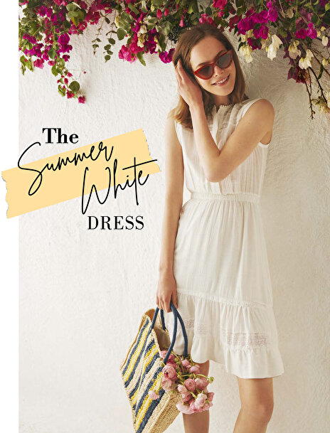 Koton Kadın The Summer White Dress – Beyaz Yaz Elbisesi Koton Kadın The Summer White Dress – Beyaz Yaz Elbisesi