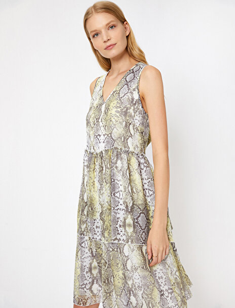 Koton Kadın Yılan Derisi Desenli Elbise