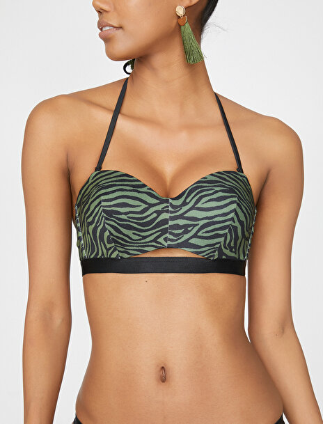 Koton Kadın Zebra Desenli Bikini Üstü Koton Kadın Zebra Desenli Bikini Üstü