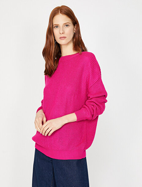 Koton Kadın Kayik Yaka Triko Kazak