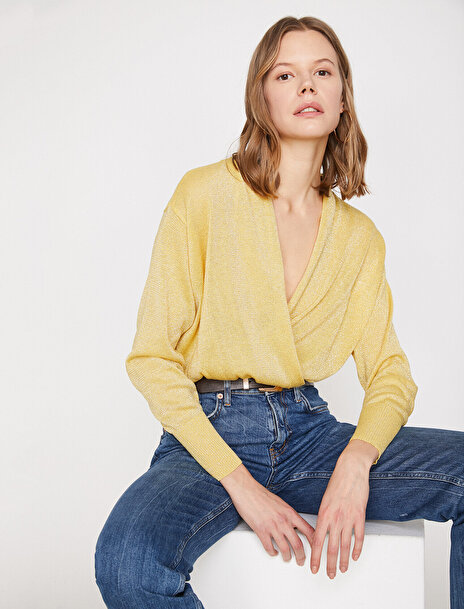 Koton Kadın Sim Detaylı Triko Kazak