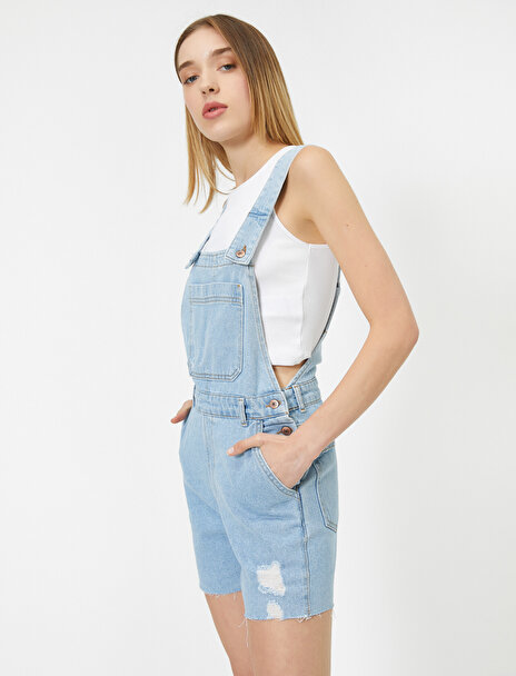 Koton Ole Genç Kız Askılı Kolsuz Cep Detaylı Jean Tulum Koton Ole Genç Kız Askılı Kolsuz Cep Detaylı Jean Tulum