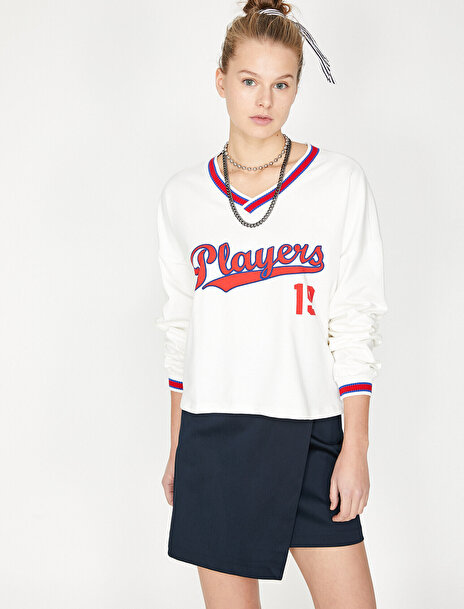 Koton Ole Genç Kız Yazılı Baskılı Sweatshirt