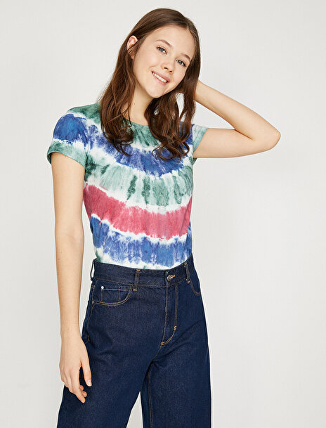 Koton Kadın Desenl T-Shirt