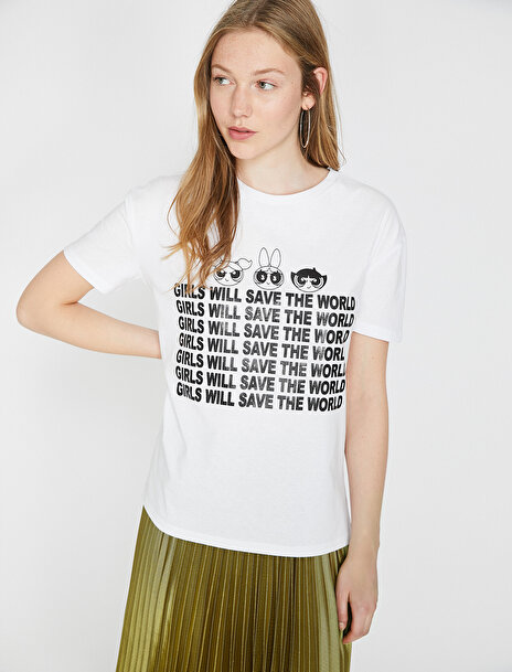 Koton Kadın Powerpuff Girls Lisanslı Baskılı T-Shirt Koton Kadın Powerpuff Girls Lisanslı Baskılı T-Shirt