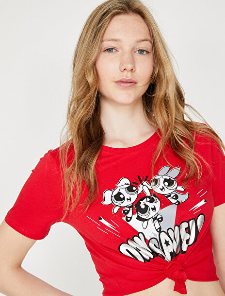 Koton Kadın Powepuff Girls Lisanslı Baskılı T-Shirt