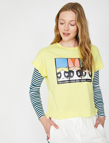Koton Kadın Powerpuff Girls Lisanslı Baskılı T-Shirt Koton Kadın Powerpuff Girls Lisanslı Baskılı T-Shirt